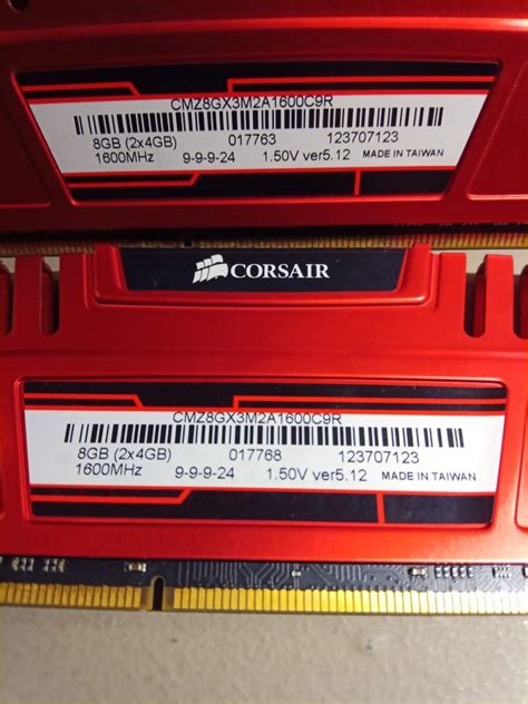 Corsair Vengeance Ddr3 Ram Red Computers And Tech Parts And Accessories