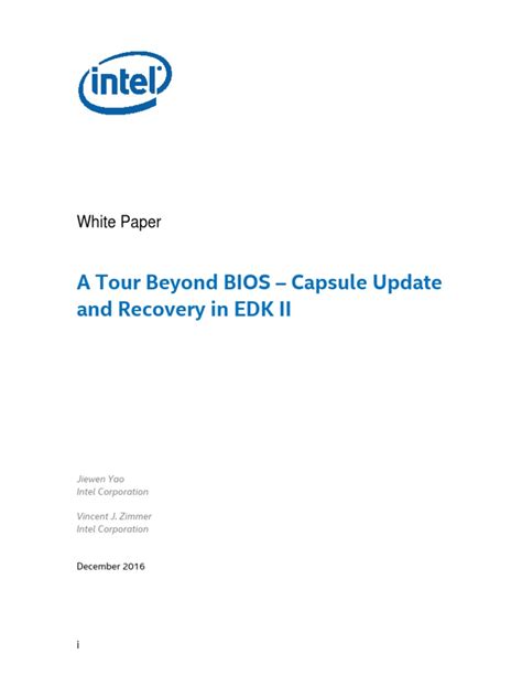 A Tour Beyond Bios Capsule Update And Recovery In Edk Ii Pdf Bios Booting