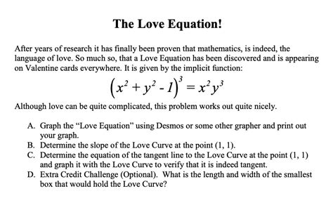 Solved The Love Equation After Years Of Research It Has Finally Been