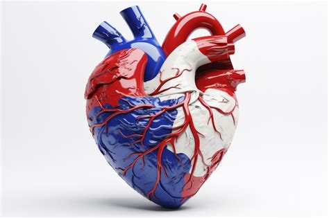 Premium Vector Human Heart 3d Illustration Anaglyph View With Redcyan