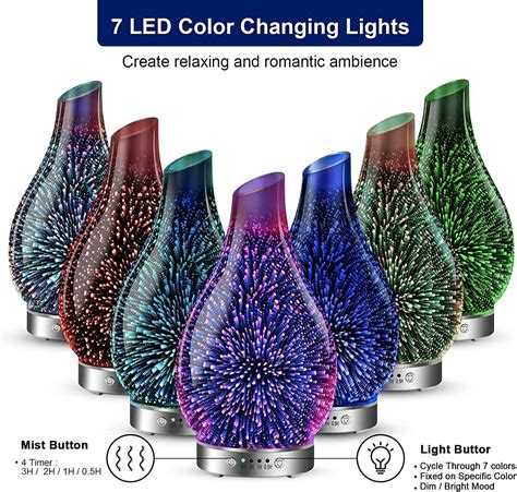 Maxwiner 3d Glass Essential Oil Diffuser Ultrasonic Aromatherapy With Maxwiner 3d Glass Essential Oil Diffuser Ultrasonic Aromatherapy With