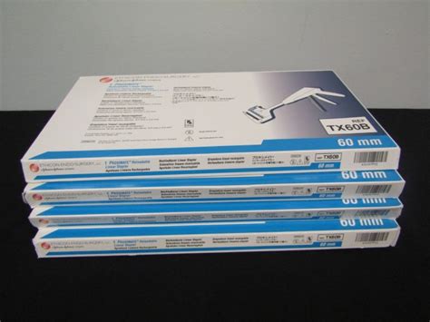 Lot Of 4 Boxes Ethicon Tx60b Proximate Reloadable Linear Stapler 60mm For Sale