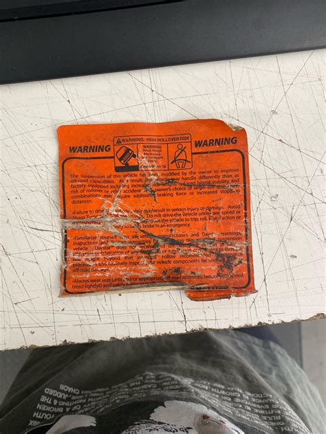 After Being In My 3rd Gen Runner Since 1997 The Warning Label Finally Lost All Its Sticky Ness