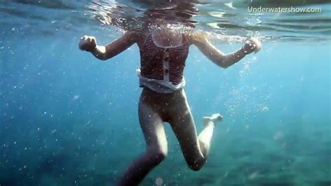 Swimming Gracefully Naked Underwater