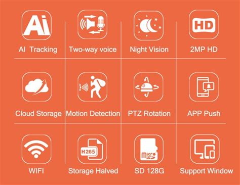 Ai Human Tracking Pantilt Camera 1080p Wireless Ptz Wifi Home Security