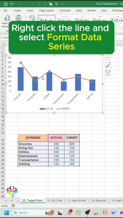 Target Chart In Excel Full Tutorial 🤯💯 Exceltipstricks Exceltips