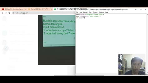 Tugas Pertemuan 4 Belajar Python Dasar Youtube
