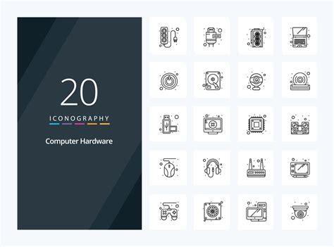 20 Computer Hardware Outline Icon For Presentation 18315056 Vector Art At Vecteezy
