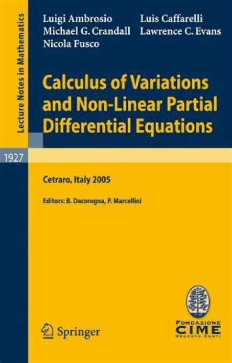Pdf Cime Courses On Partial Differential Equations And Calculus Of Variations