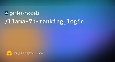 Genies Models Llama B Ranking Logic At Main