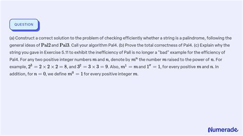 SOLVED A Construct A Correct Solution To The Problem Of Checking