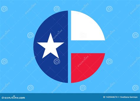 Flag Of Collin County In Texas In United States Stock Vector
