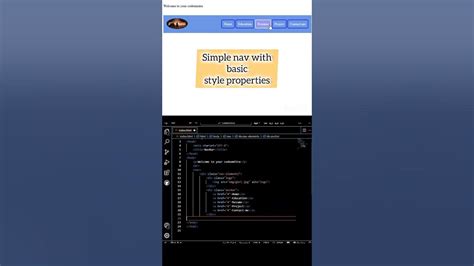 In 60 Sec Simple Nav Bar Html Css Webdesign Frontend Ui Coding