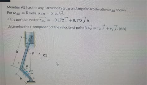 solved member ab has the angular velocity ωab and angular