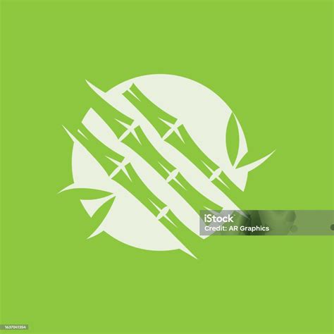 열대 대나무 숲 로고 나무 줄기와 잎 디자인 벡터 일러스트레이션 기호 0명에 대한 스톡 벡터 아트 및 기타 이미지 0명