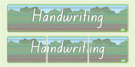 Sa Handwriting Display Banner Professor Feito Twinkl