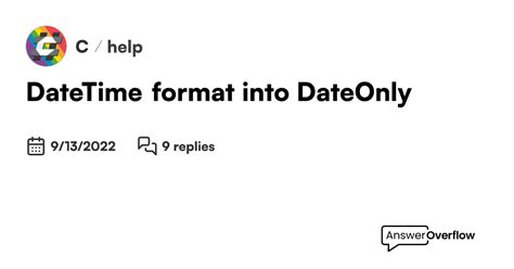Datetime Format Into Dateonly C