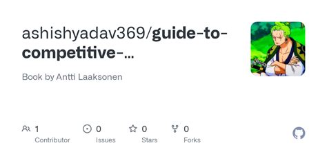 Github Ashishyadav369guide To Competitive Programming Book By Antti