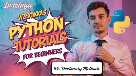 Python Dictionary Methods W3schools Python Tutorial Telugu Youtube