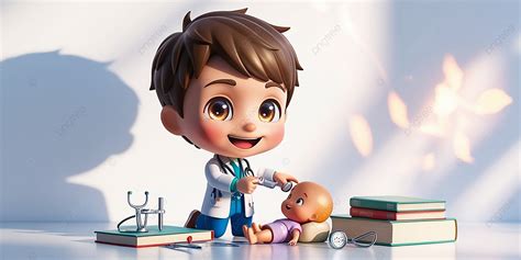Illustration Of Chibi Boy Doctor Background Of Chibi Boy Doctor Chibi
