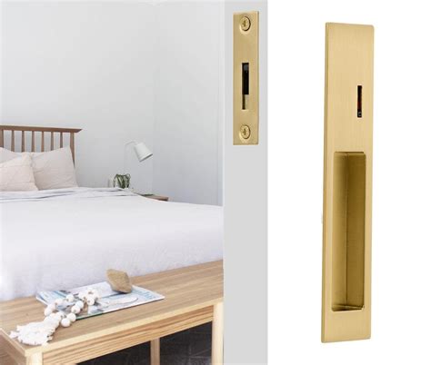 Brushed Brass Sliding Door Handles Hardwarebox