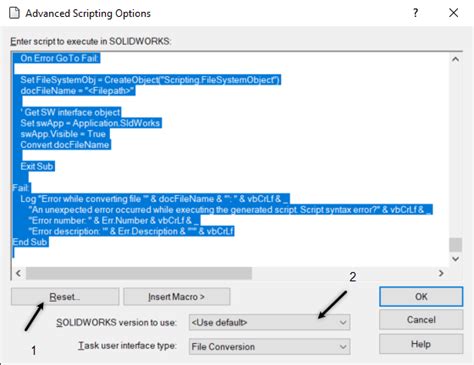 How Do I Reset My Solidworks Pdm Task Script
