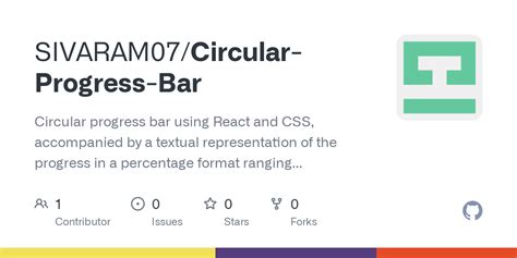 GitHub SIVARAM Circular Progress Bar Circular Progress Bar Using React And CSS Accompanied