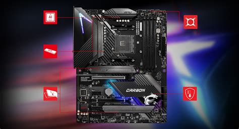 Msi Mpg B Gaming Carbon Wifi Am Amd B Motherboard Newegg Com