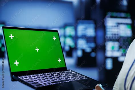 Admin In Data Center Uses Mockup Laptop To Prevent Server Machines Overload Expert Between