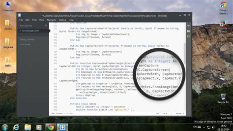 Vb Net Magnifying Glass Magnifier In Visual Basic With Source Code Youtube