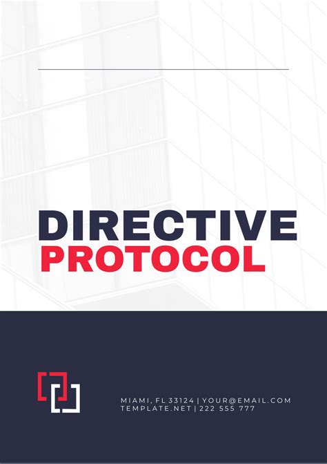 Free Directive Protocol Template To Edit Online