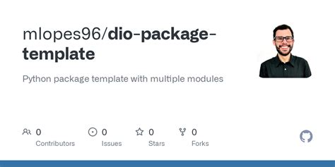 Github Mlopes96dio Package Template Python Package Template With Multiple Modules