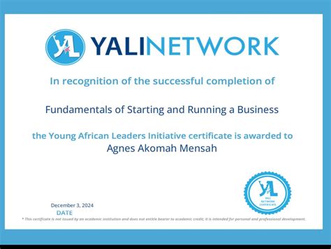 Agnes Mensah On Linkedin I Have Just Completed A Course From Yali