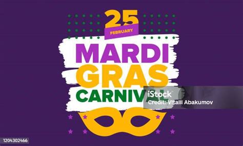 뉴올리언스의 마디 그라 카니발 뚱뚱한 화요일 전통적인 휴일 축 하 연례 민속 축제 의상 가면 재미있는 파티 카니발 마스크 포스터 카드 배너 및 배경 벡터 일러스트레이션