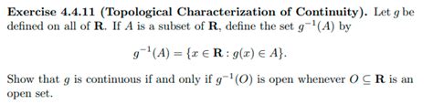 Real Analysis A Topological Equivalence To Continuity Stated Differently In Two Different