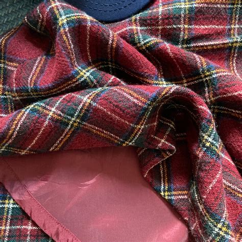 빈티지 클래식 체크 타탄 체크 롱 스커트 후루츠패밀리