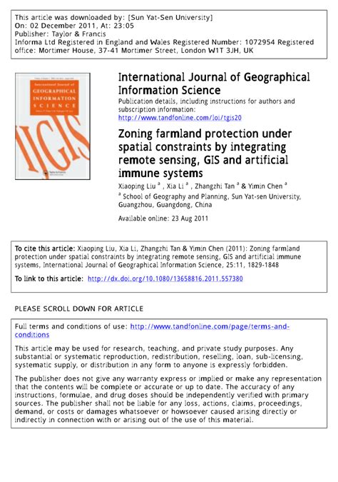 Pdf An Integrated Approach Of Remote Sensing Gis And Swarm Intelligence For Zoning Protected