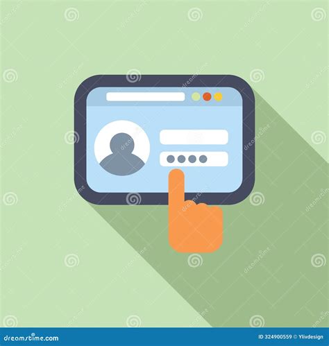 User Entering Password On Website Login Page With Finger Stock Image Image Of Information