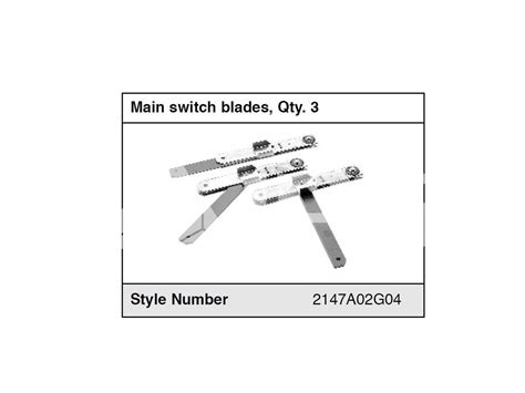 2147a02g04 Westinghouse Main Switch Blade Assembly Kit For Type Adm