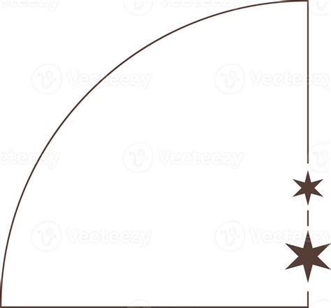 Aesthetic Frame And Shapes With Stars Minimal Y2k Outline Graphic