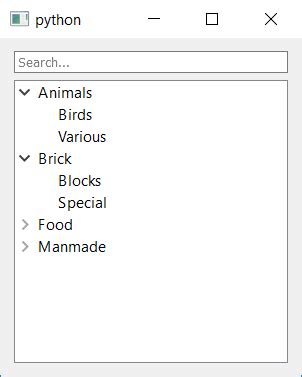 FIXED Single Column QTreeview Search Filter PythonFixing
