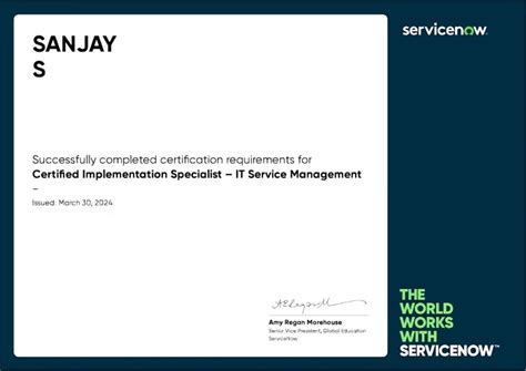 sanjay s on linkedin cis servicenow csa itsm itil admin dev