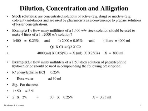 Ppt Dilution Concentration And Alligation Powerpoint Presentation