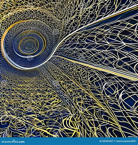 An Abstract Representation Of The Cycles Of Nature With Swirling Patterns Symbolizing Growth