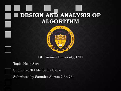 Heap Sort In Design And Analysis Of Algorithms Pptx Programming Languages Computing