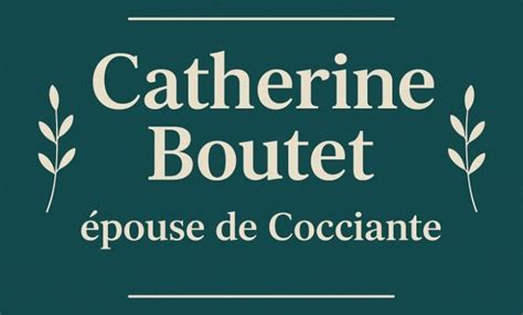 Catherine Boutet épouse De Cocciante