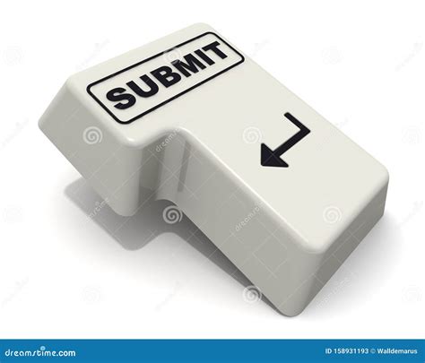 the enter key labeled submit word stock illustration illustration of