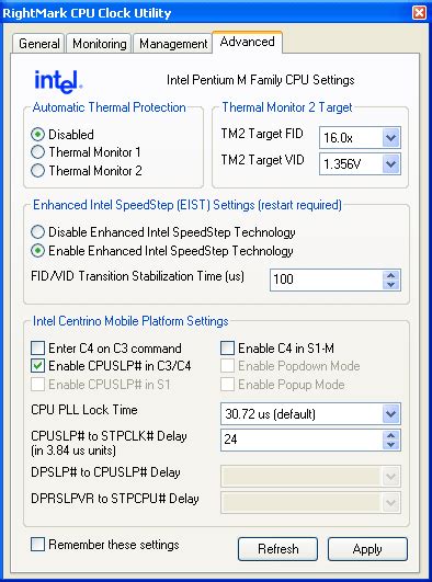 Performance And Power Consumption Control Features In Intel Processors Part Intel Pentium M