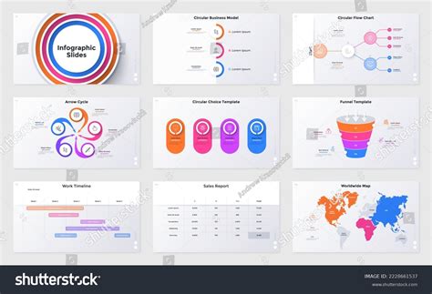 Set Infographic Presentation Pages Tree Hierarchy Stock Vector Royalty Free 2228661537
