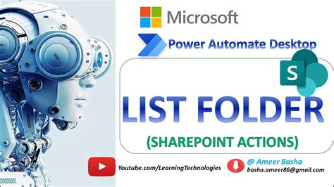 Power Automate Desktop 212 How To Work With List Folder Action Youtube